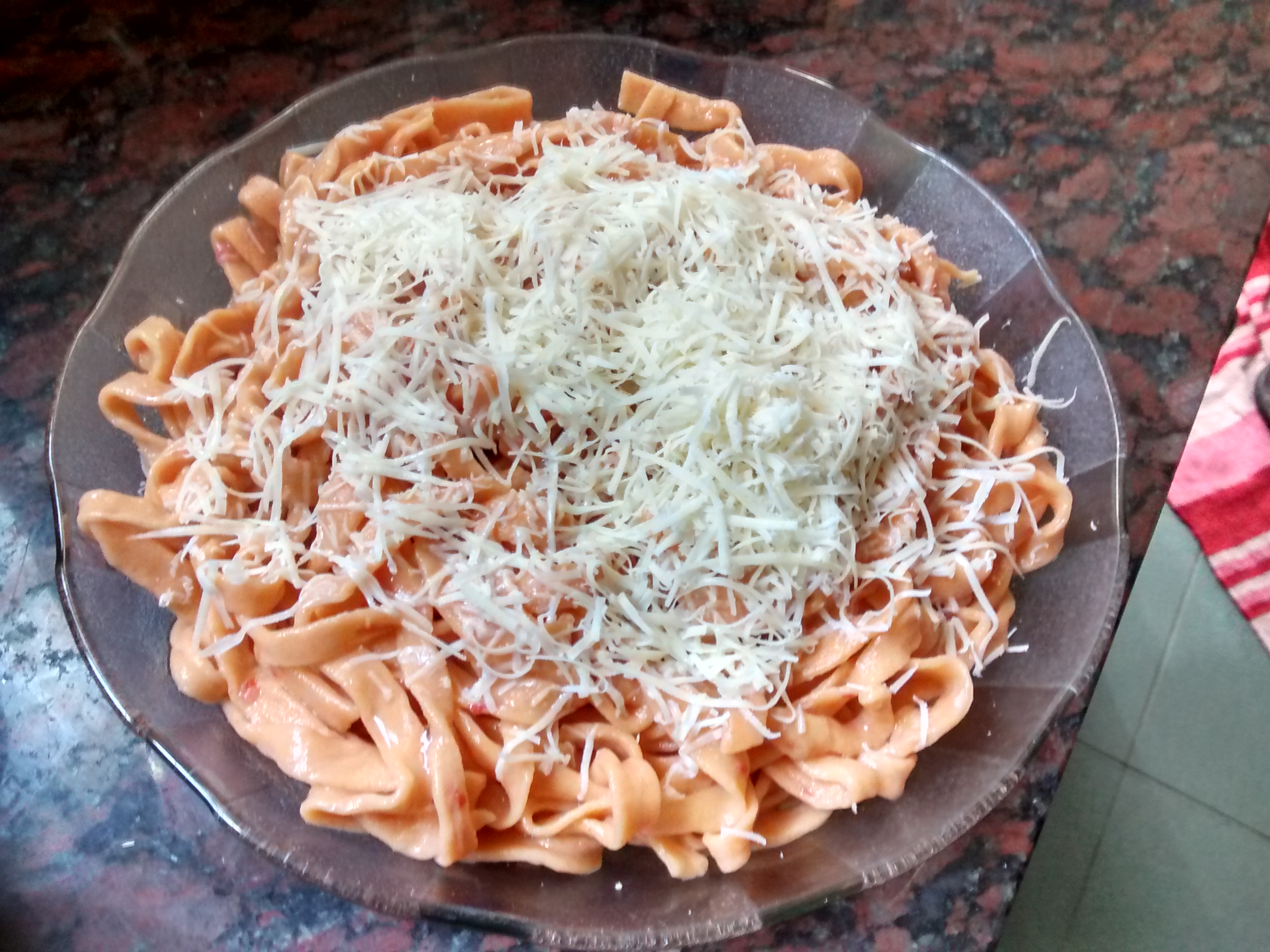 Masa básica de tallarines al morrón rojo ( pimiento, ají dulce ...